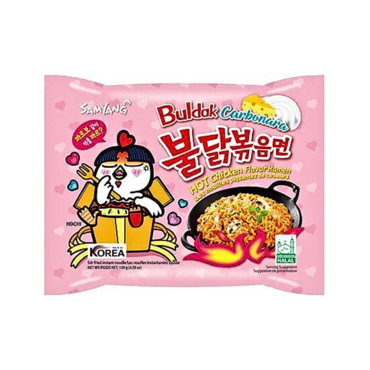 Samyang Buldak Ramen Hot Chicken Carbonara 130?g – Scharfe Instant-Nu