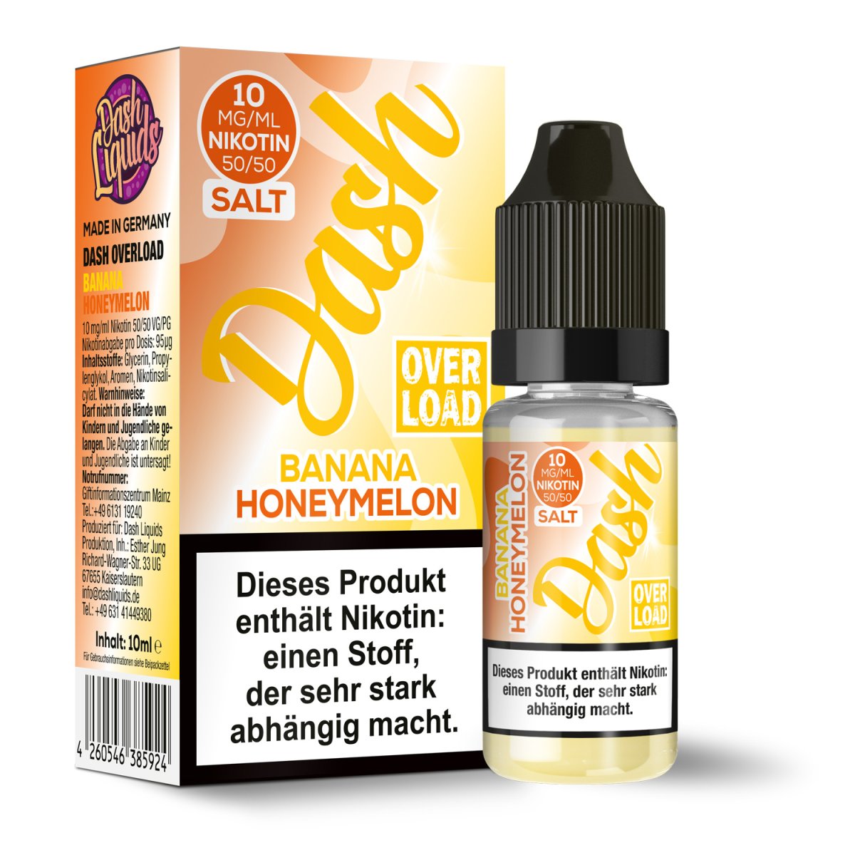 Banana Honeymelon - Dash Overload Nikotinsalz | Fair Vape | Großhande